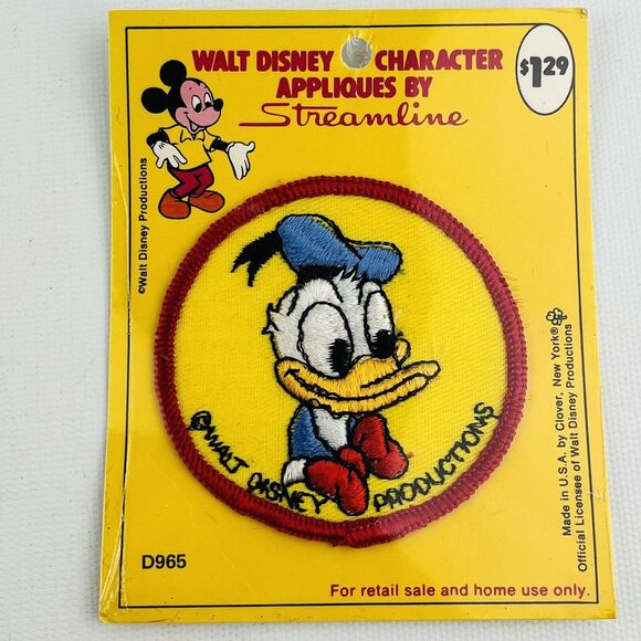 Office | Vintage Walt Disney Donald Duck Embroidery Patch Clover ...